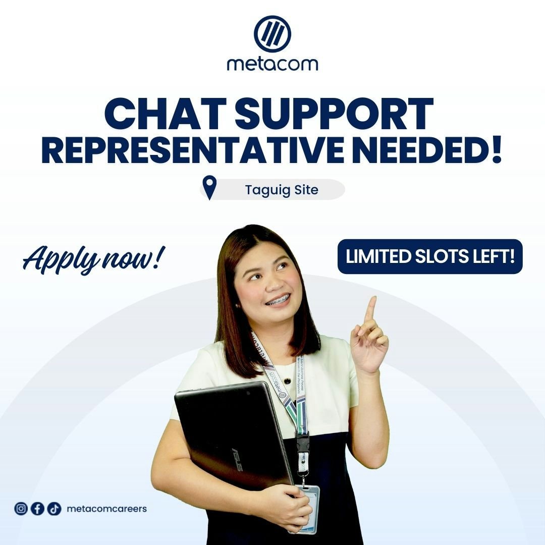 We Are Hiring Chat Support Representative In our Taguig Site! Limited ...